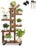 Multi Tier Wood Plant Stand Flower Pot Shelving Unit Display Rack ...