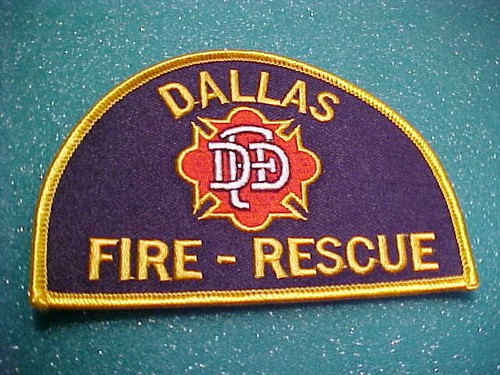 DALLAS TEXAS FIRE - RESCUE FIRE DEPARTMENT PATCH SHOULDER SIZE UNUSED ...