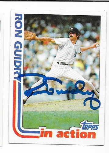 RON GUIDRY 1982 TOPPS AUTOGRAPHED SIGNED # 10 NEW YORK YANKEES | eBay