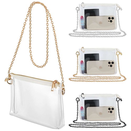 Clear PVC Shoulder Bag Transparent For Women Crossbody Tote Bag ...