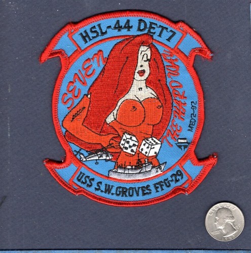 HSL-44 SWAMP FOX DET 7 MED 1992 FFG-29 US NAVY Helicopter Squadron ...