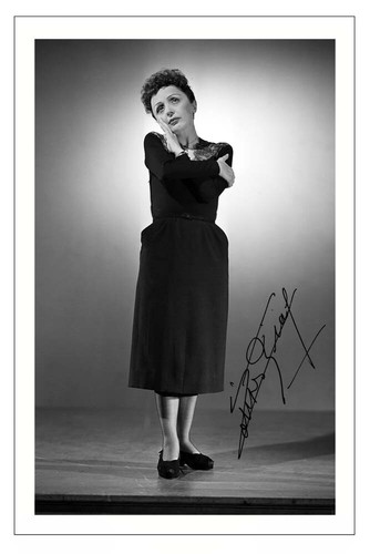 EDITH PIAF Signed Autograph PHOTO Signature Print Music NON JE NE ...