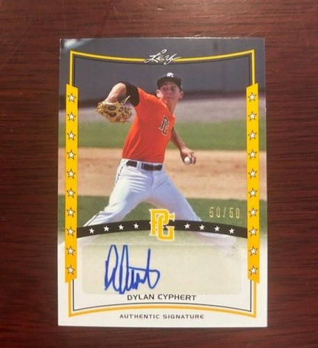 2014 Leaf Perfect Game DYLAN CYPHERT YELLOW #50/50 Certified ...