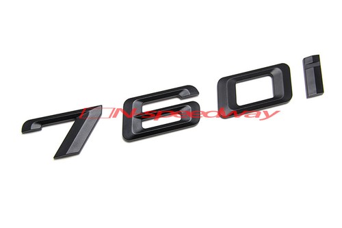 Matte Black 760i Rear Lid Trunk Letter Emblem Decal For BMW E65 E66 7 ...