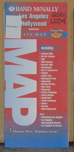 2001 Rand McNally Street Map of Los Angeles, Hollywood, California | eBay