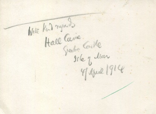 Hall Caine The Eternal City Author Novelist Dramatist Poet Signed ...
