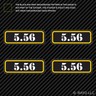 (4X) 5.56 Ammo Sticker Vinyl Decal Molon Labe Rifle Bullet Caliber ...