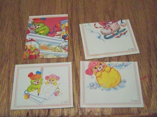 POPPLES PANINI STICKERS 1987 4 STICKER LOT # 14 - B | eBay