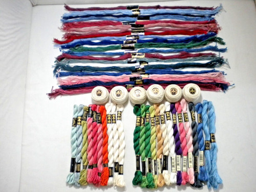 52 Mostly DMC Size 3 5 8 12 Twisted Skeins Balls Hanks Cotton ...