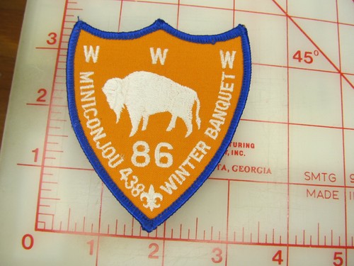 OA Lodge 438 MINICONJOU collectible 1986 Winter Banquet patch (mN) | eBay