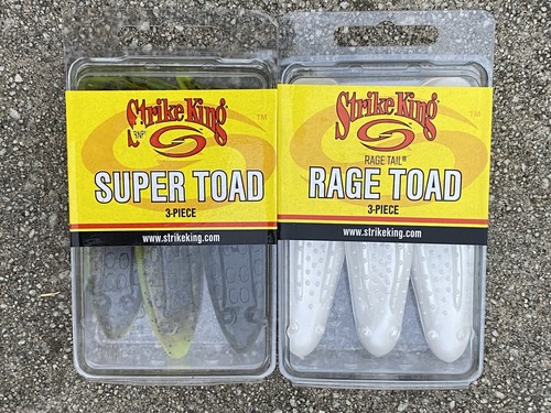 Strike King Lures 4" Super Toad ~ Buzz Topwater Bait Frog Pumpkin Green ...
