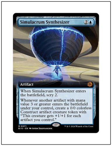 1x Simulacrum Synthesizer, Extended Art, Outlaws of Thunder Junction, Magic NM | eBay