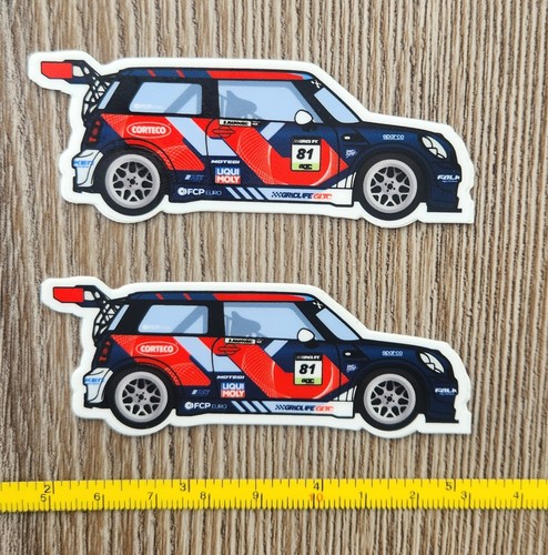 Lot of 2 Mini Cooper S Gridlife GLTC R56 sticker decals (3.5”x1”) FCP ...