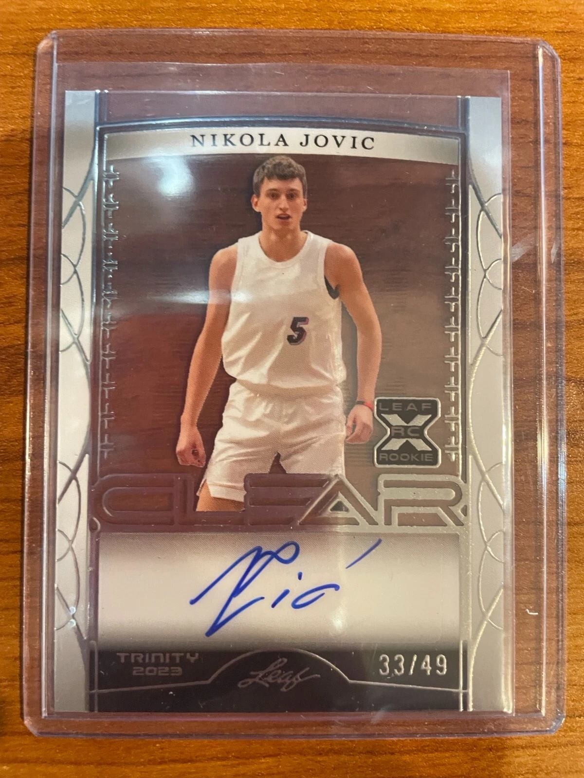 Nikola Jovic 2022 Leaf Trinity #CA-NJ1 Clear Auto - Silver /49 Price ...