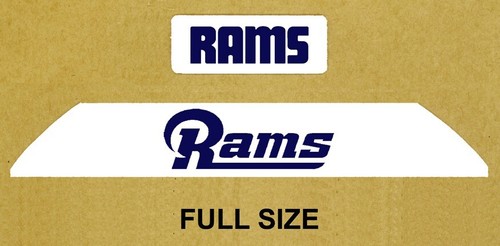 Full Size St. Louis Rams Throwback Team Name Bumper Decals Riddell VSR4 ...