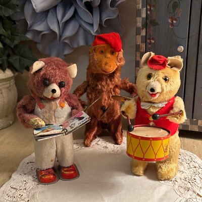 Toy Monkey With Cymbals In Vintage & Antique Wind-Up Toys for sale | eBay