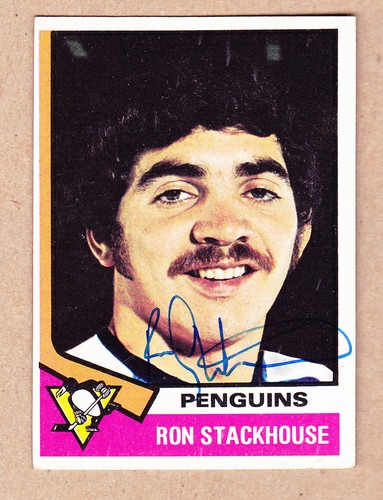 Ron Stackhouse signed 1974-75 Topps card #188-Pittsburgh Penguins | eBay