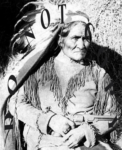 ANTIQUE REPRO 8X10 PHOTOGRAPH OF APACHE INDIAN CHIEF WARRIOR GERONIMO ...