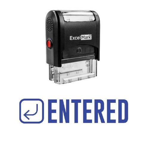 Arrow ENTERED Stamp - Self-Inking / Blue | eBay