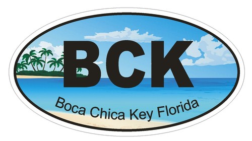 Boca Chica Key Florida Oval Bumper Sticker or Helmet Sticker D1188 | eBay