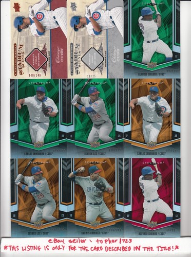 (TL) 2008 Upper Deck Piece of History Stadium Scenes Red /149 DERREK LEE Cubs | eBay