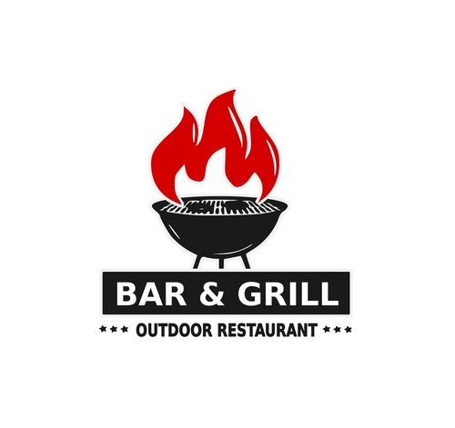 Premade Bar & Grill BBQ Restaurant Website Logo Template Business ...