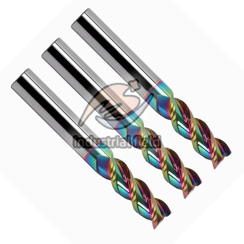 9mm HRC55 Tungsten steel Square Nose 3 Flutes Carbide End Mills 3pcs | eBay