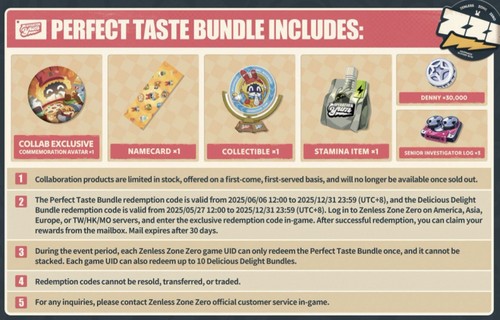ZZZ Zenless Zone Zero Global Deliciousness Collab Perfect Taste Bundle ...