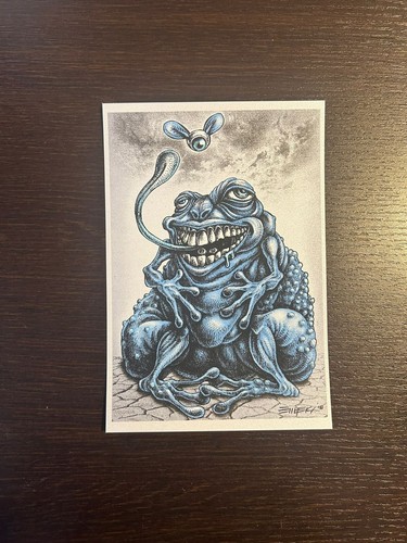 FROG EYE GUY HANDBILL MINI PRINT EMEK PEARL SCREEN PRINT POSTER GITD | eBay