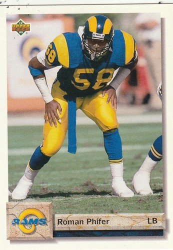FREE SHIPPING-MINT-1992 Upper Deck Roman Phifer #342 RAMS PLUS BONUS ...