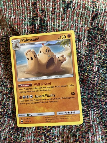 POKEMON Trading Card stage 1 Palossand HP130 Wall of sand Absorb ...