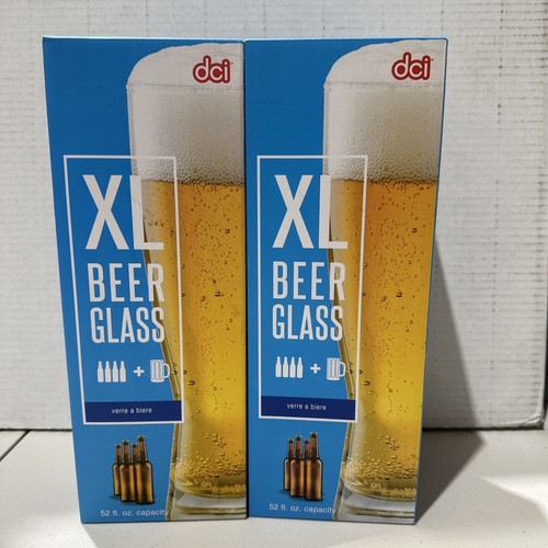 LOT OF 2 dci xl Beer Glass - 52oz - Holds 4 Beers - NEW-IN-BOX | eBay