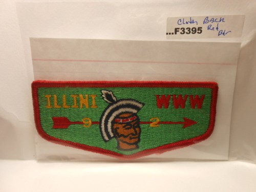 ILLINI LODGE 92 CLOTH BACK RED BORDER F3395 | eBay