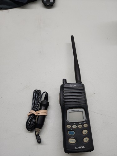 Icom IC-M3A Black Handheld Waterproof Weather VHF Marine Radio ...