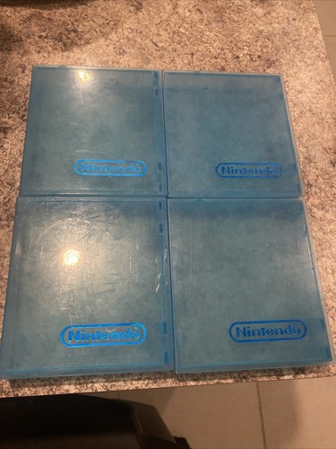 Lot of 4 Official Nintendo NES Blue Plastic Clamshell Cases | eBay