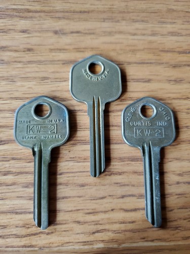 Lot of 3 Curtis KW-2 54 KT Brass Key Blank Locksmith K557 | eBay