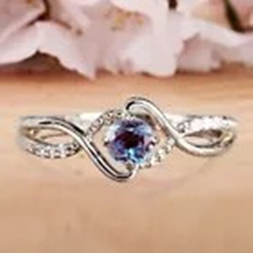 2 Ct Round Cut Lab Created Alexandrite Infinity Ring 6 new | eBay