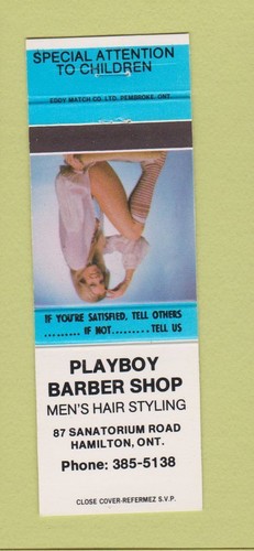 Matchbook Cover - Playboy Barber Shop Hamilton ON pinup | eBay