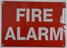 Fire Alarm when bell ring call sign (7x10 Aluminum, Sign Red on White ...