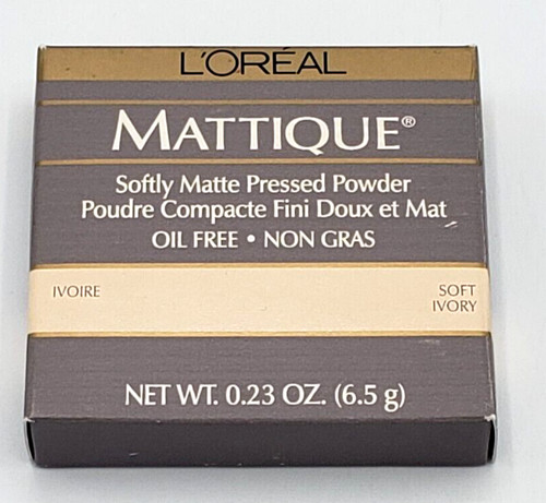 NEW L'Oréal Mattique Softly Matte Pressed Powder .23 Oz - Soft Ivory | eBay