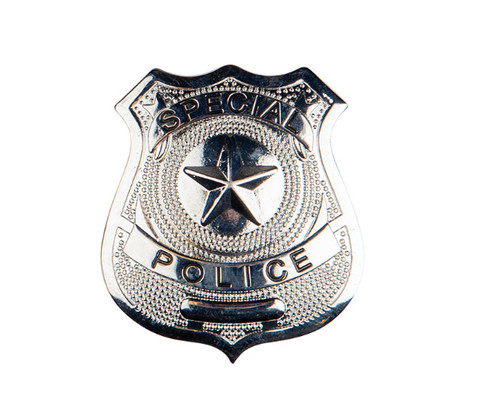 NEW Police Metal Silver Badge Cop Officer Police Fancy Dress Party ...