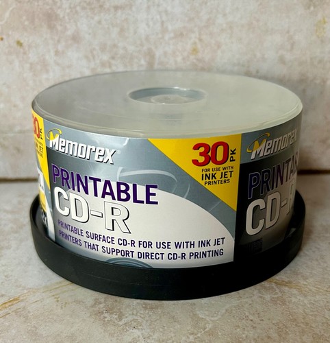 NEW Memorex 52X Printable 700MB CD-R Recordable 30 Pack 80 Minute CDs ...