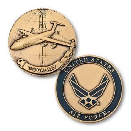 UNITED STATES AIR FORCE C-5 GALAXY LOCKHEED MARTIN 1.75" CHALLENGE COIN ...