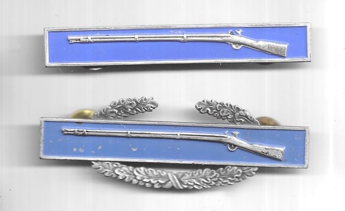 EXPERT INFANTRYMAN BADGE( SILVER) AND COMBAT INFANTRY BADGE 1ST AWARD ...