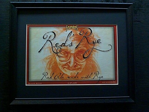 FOUNDER'S RED RYE BEER SIGN #327 | eBay