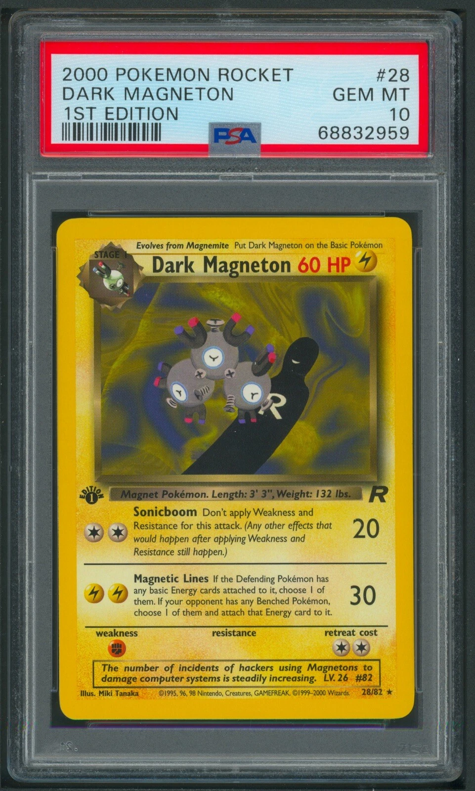 Dark Magneton 2000 Team Rocket #28/82 1st Edition Price Guide - Sports ...