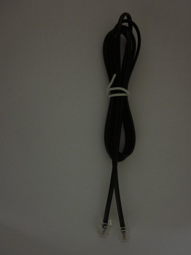 3FT Telephone Line Cord Cable Wire DSL Modem Fax Phone to Wall Black | eBay