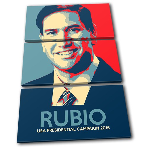 US Politic Rubio Iconic Celebrities TREBLE CANVAS WALL ART Picture ...