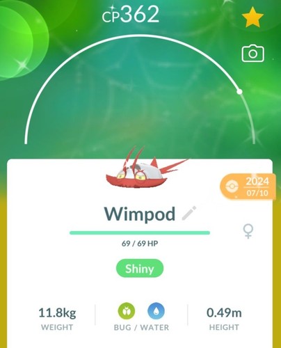 Shiny Wimpod - Registered - Pokémon Go | eBay