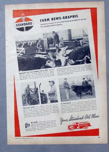 Orig 1949 Standard Oil Photo Endorse Ad Phil & Victor Hessler, Sterling ...